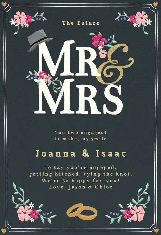 Titles for Two - Engagement Congratulations Card (Free) | Greetings Island