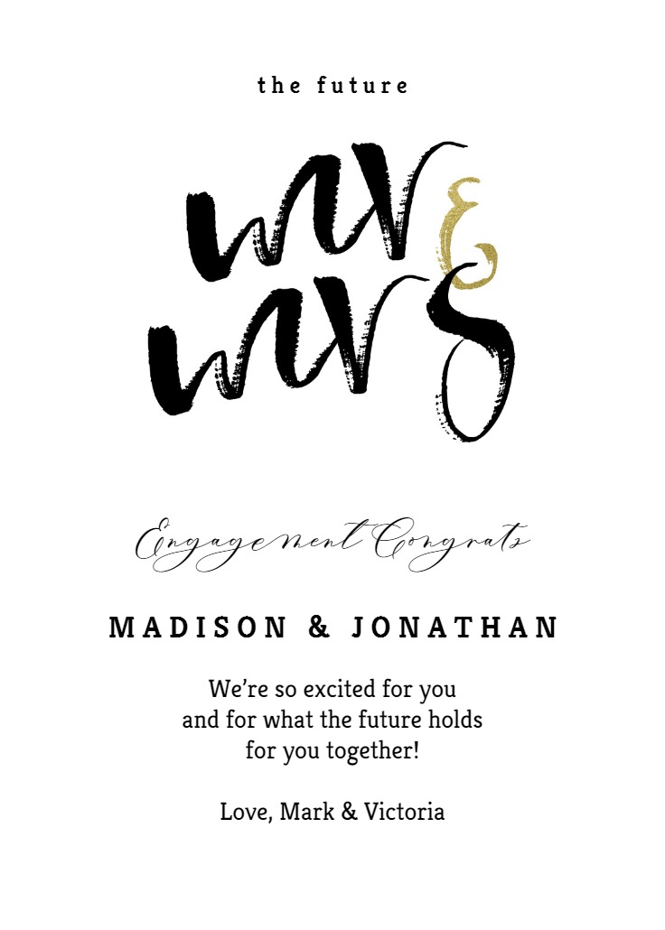 Trendy Script - Engagement Congratulations Card (Free) | Greetings Island