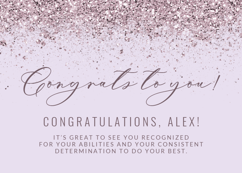 Glitter Abstract - Congratulations Card (Free) | Greetings Island