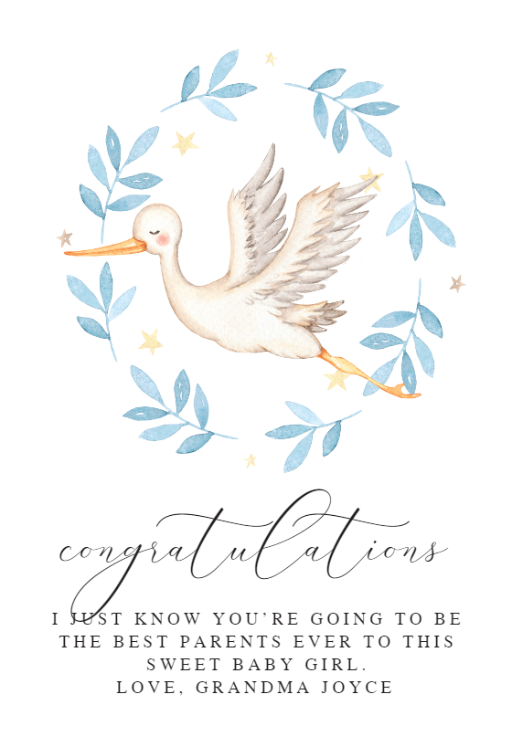 Hello Baby Blue - Congratulations Card | Greetings Island