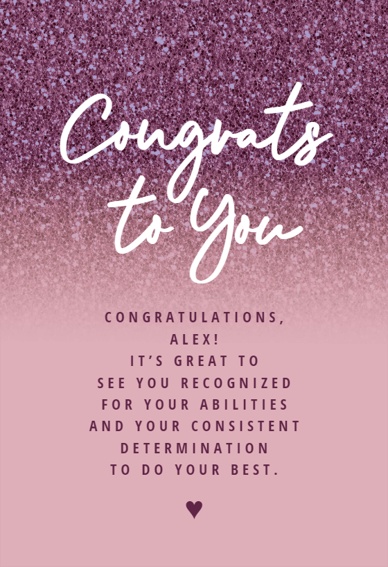 Glitter Abstract - Congratulations Card (Free) | Greetings Island
