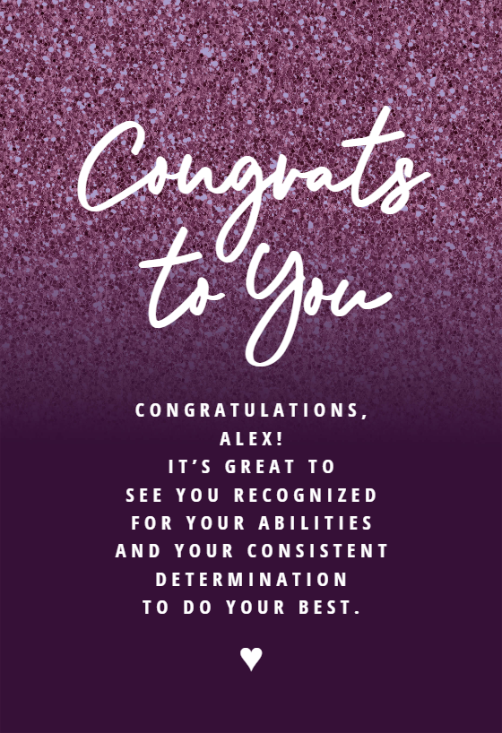 Glitter Abstract - Congratulations Card (Free) | Greetings Island