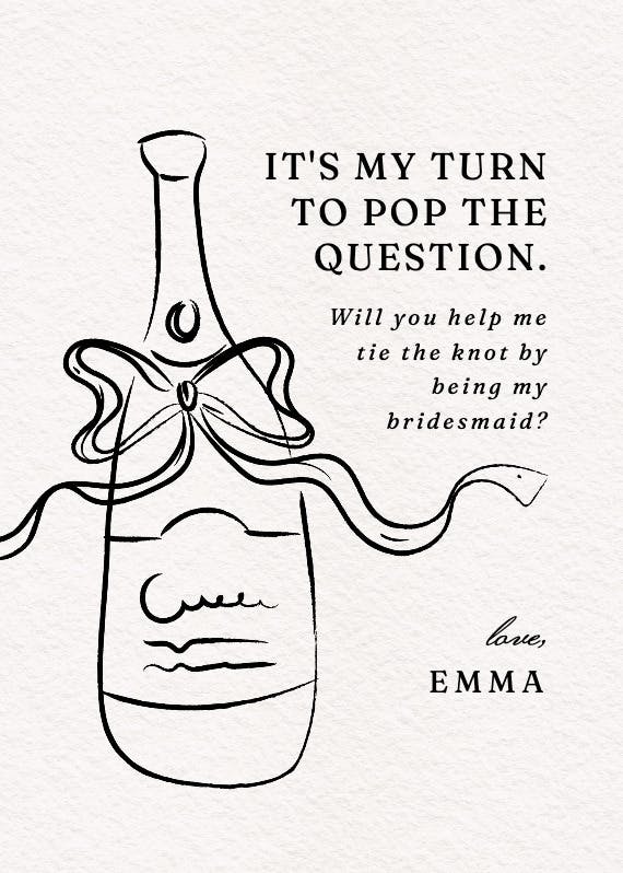 Pop of Joy - Bridesmaid Card | Greetings Island