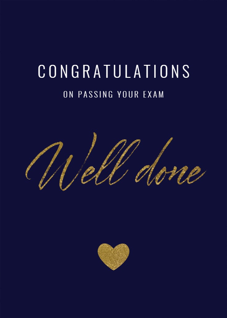 Congratulations - Good Luck With Exam Card (Free) | Greetings Island