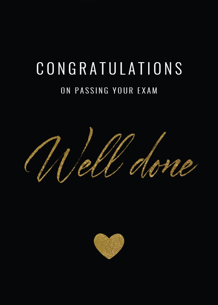 Congratulations - Good Luck With Exam Card (Free) | Greetings Island