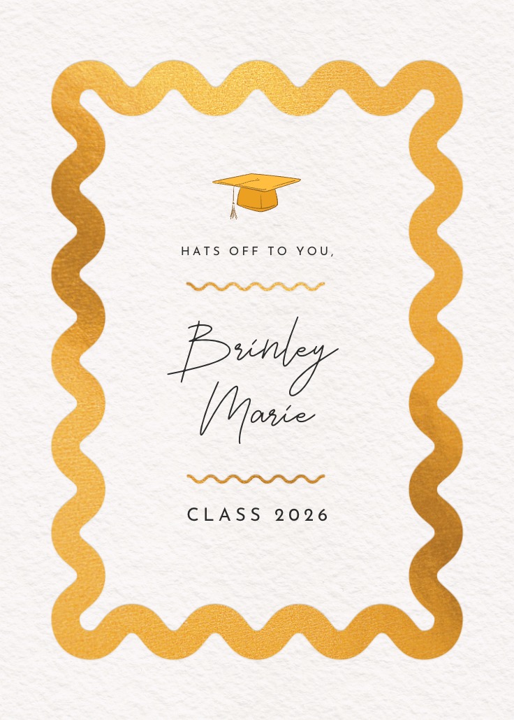 Billowing border - Graduation Card | Greetings Island
