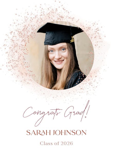 Blush Gold Spots - Graduation Card | Greetings Island