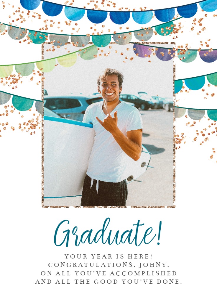 Congratulations Fiesta Flags - Graduation Card | Greetings Island