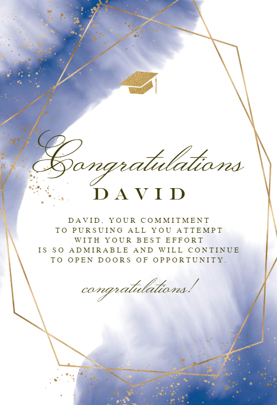 Blush Gold Spots - Graduation Card | Greetings Island