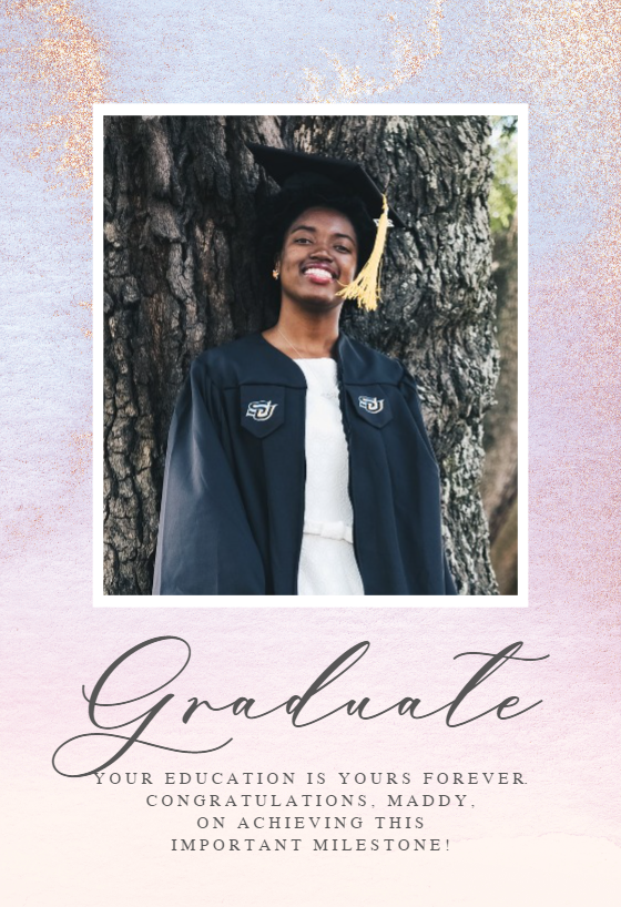 Graduated Colors - Free Graduation Thank You Card | Greetings Island