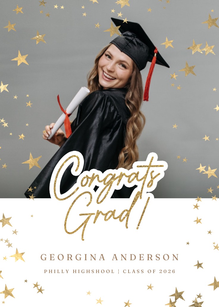 Blush Gold Spots - Graduation Card | Greetings Island