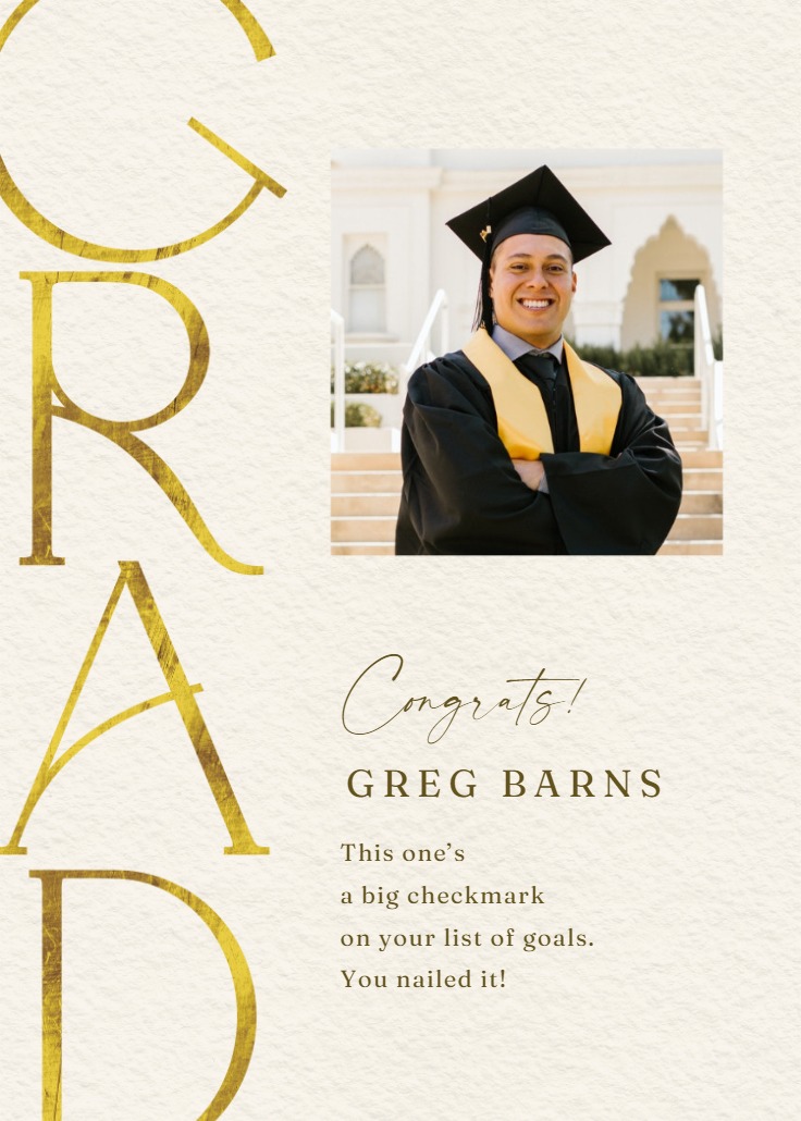 The Graduate Photo - Graduation Card (Free) | Greetings Island