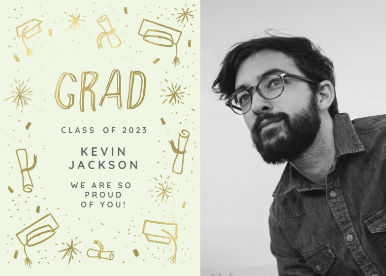 Golden Line - Graduation Card | Greetings Island