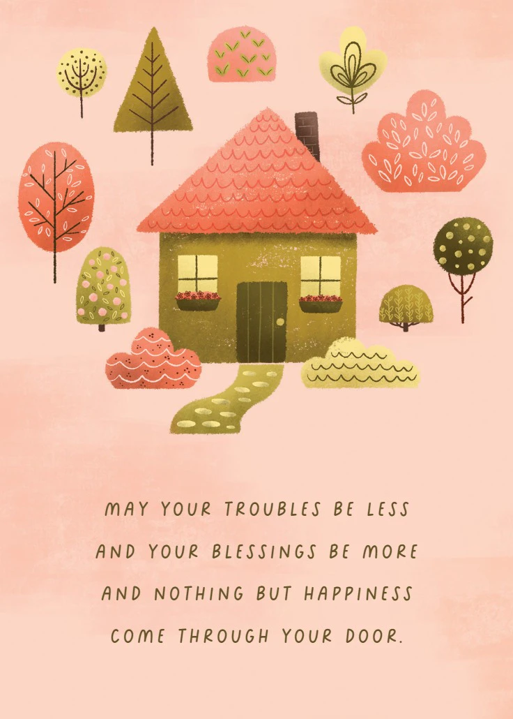 Cozy pink - New Home Card | Greetings Island