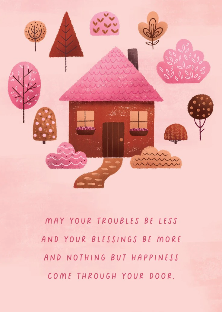 Cozy pink - New Home Card | Greetings Island