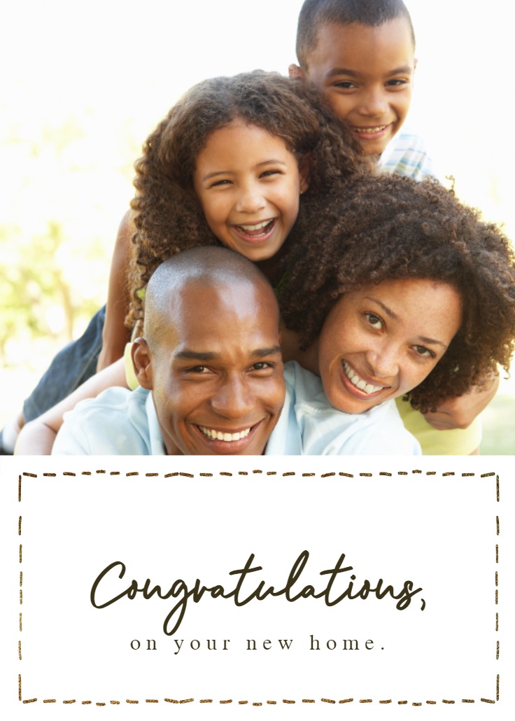 Dotted Border - New Home Card (Free) | Greetings Island