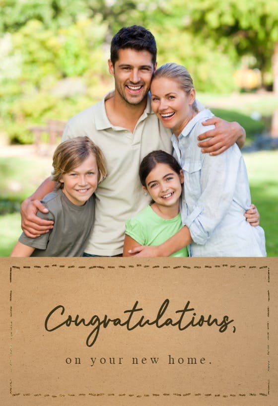 Dotted Border - New Home Card (Free) | Greetings Island