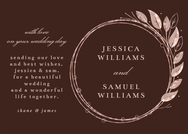 Pampas Grass Border - Free Wedding Congratulations Card | Greetings Island