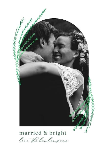 Arch With Shiny Branches - Free Wedding Congratulations Card ...