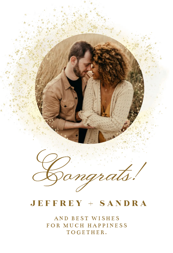 Blush Gold Spots - Free Wedding Congratulations Card | Greetings Island