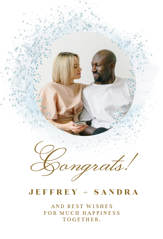 Blush Gold Spots - Free Wedding Congratulations Card | Greetings Island