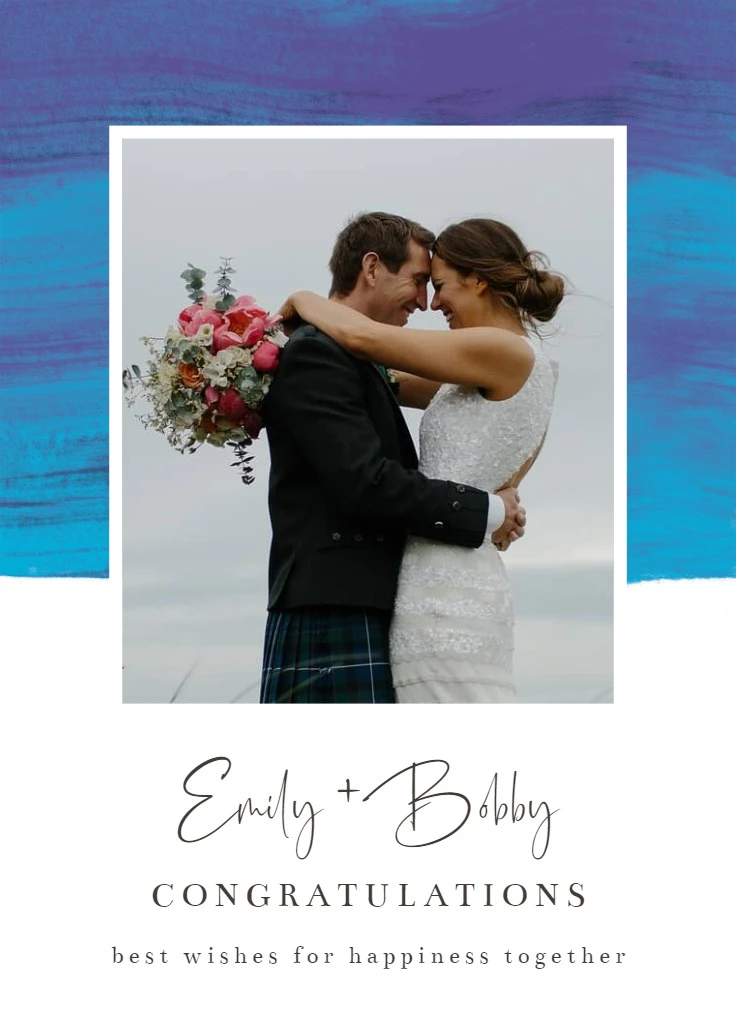 Colorful Paint Brushes - Wedding Congratulations Card (Free ...