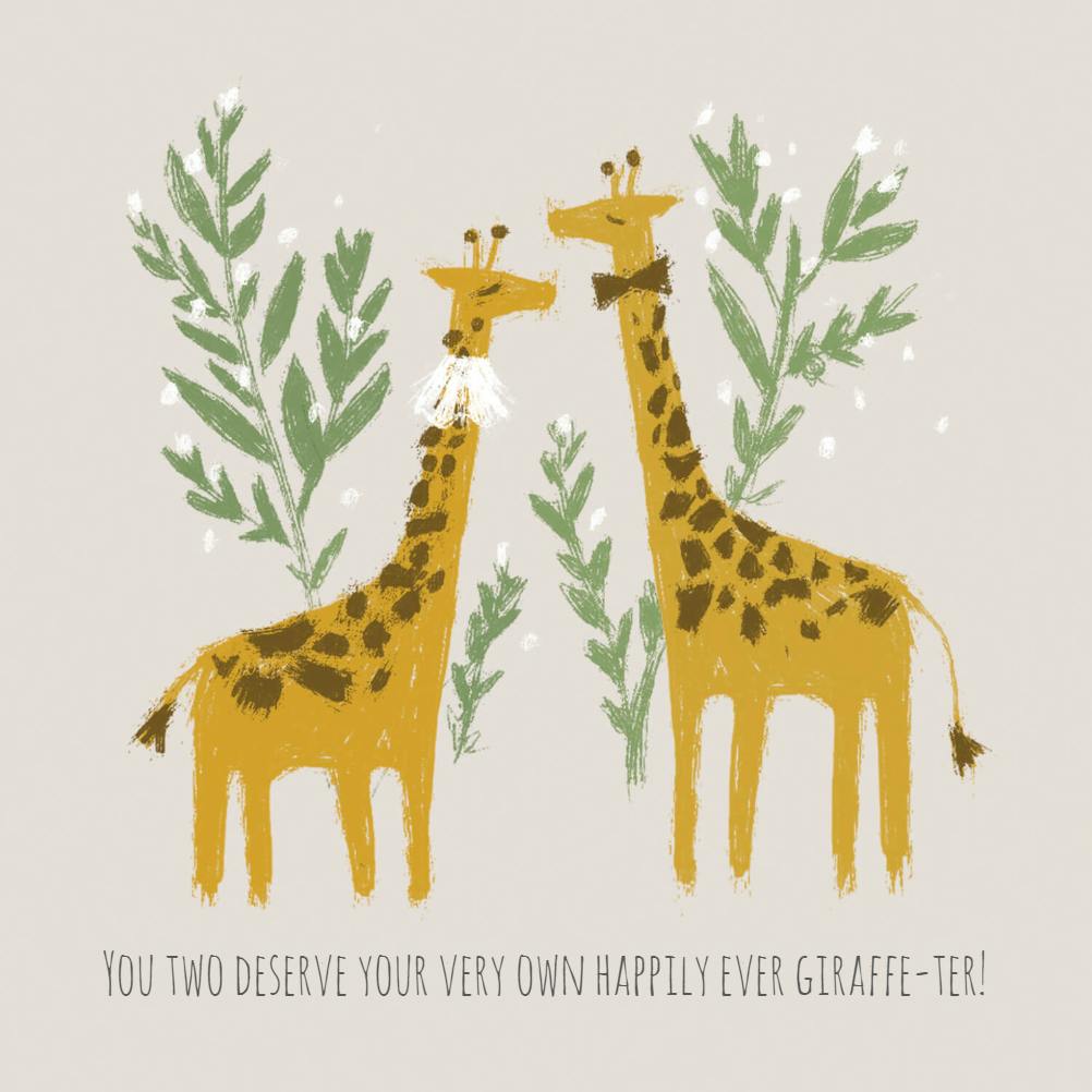 Giraffe-ter - Free Wedding Congratulations Card | Greetings Island