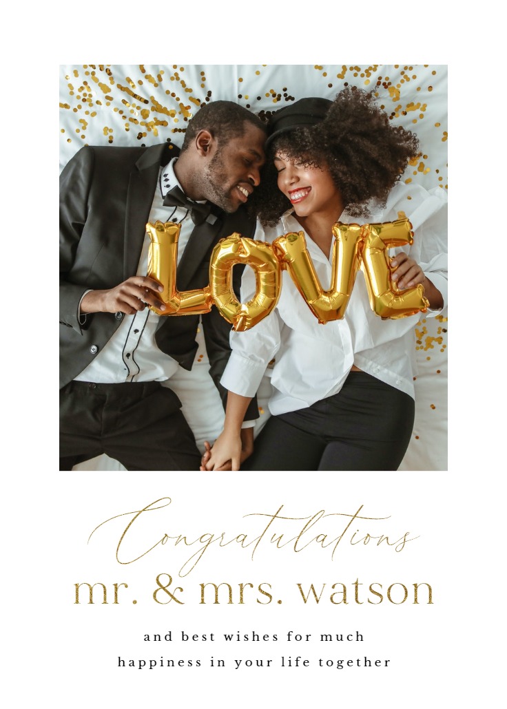 Minimalist Memory - Wedding Congratulations Card (Free) | Greetings Island