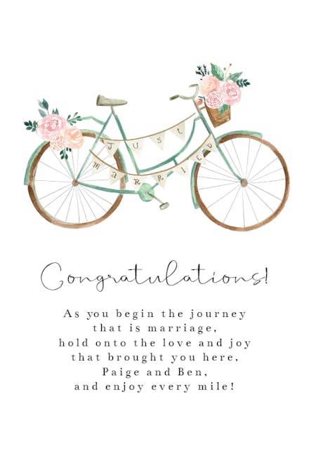 Boho Flowers Canopy - Free Wedding Congratulations Card | Greetings Island