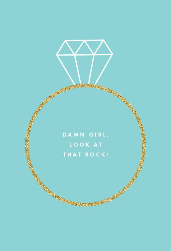 Ring Bling - Free Wedding Congratulations Card | Greetings Island