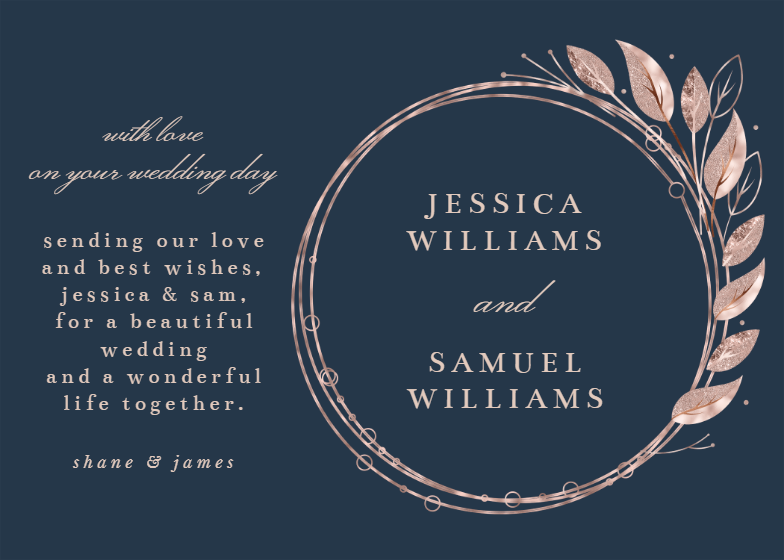 Pampas Grass Border - Free Wedding Congratulations Card | Greetings Island