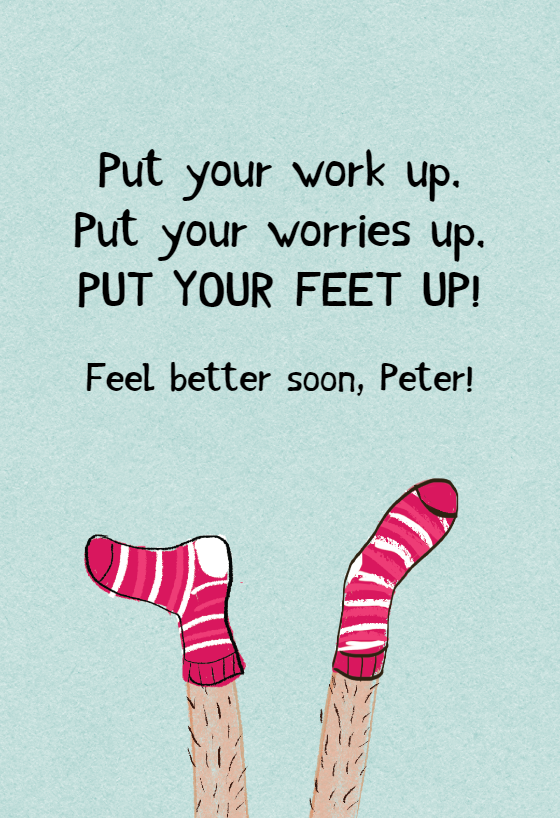 Tip Toes - Get Well Soon Card | Greetings Island