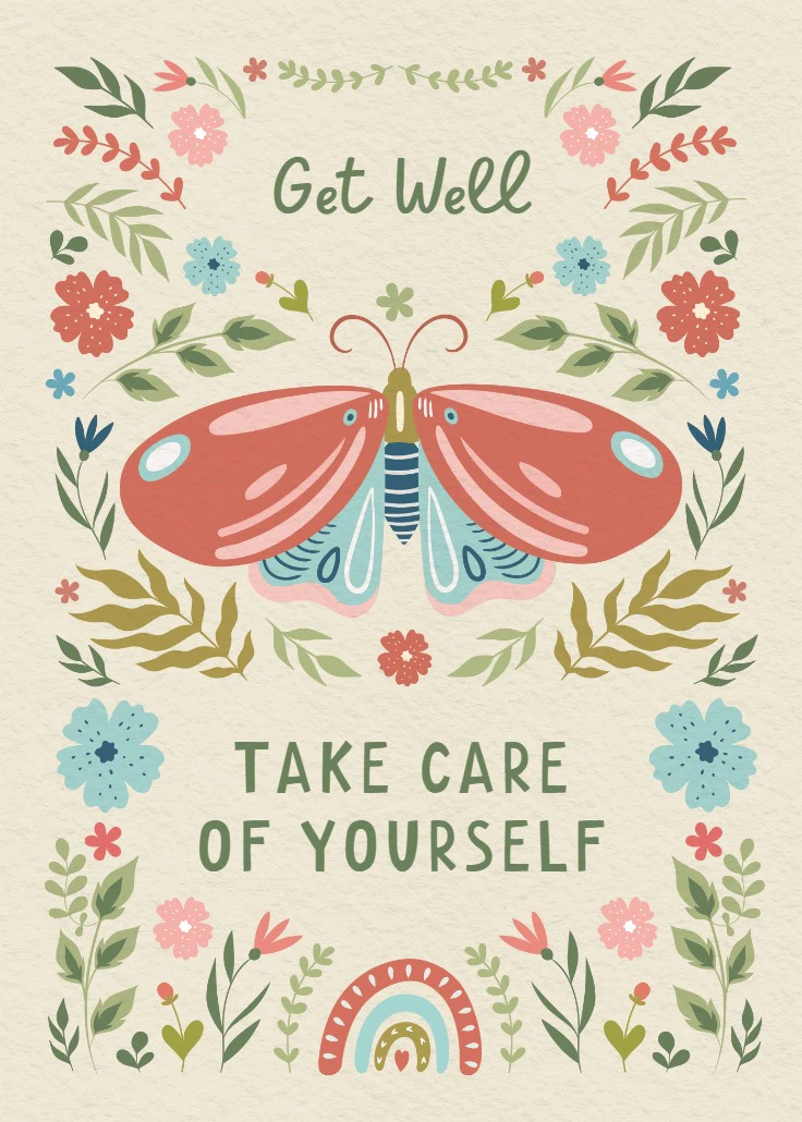 Wings & Whimsy - Get Well Soon Card | Greetings Island