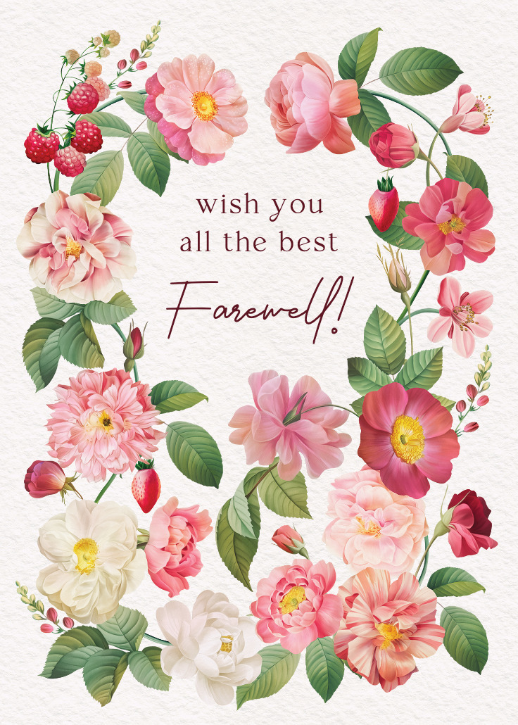 Blooming Garden - Farewell Card | Greetings Island
