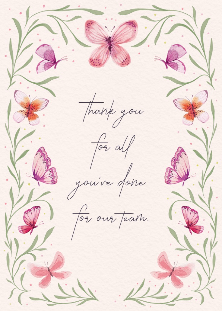 Butterfly Garden - Farewell Card | Greetings Island