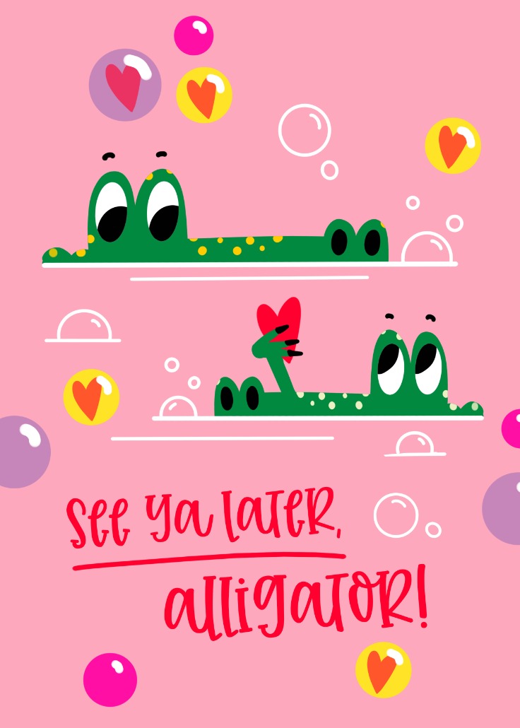 Later Alligator - Farewell Card | Greetings Island