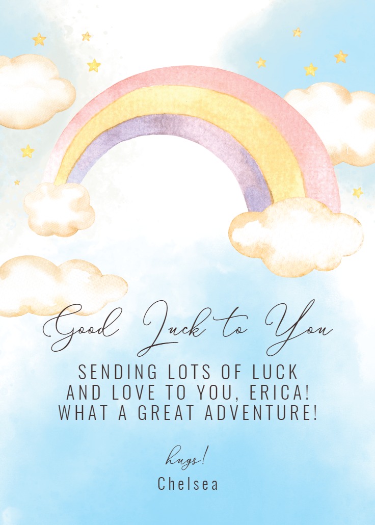 Rainbow Wishes - Good Luck Card | Greetings Island