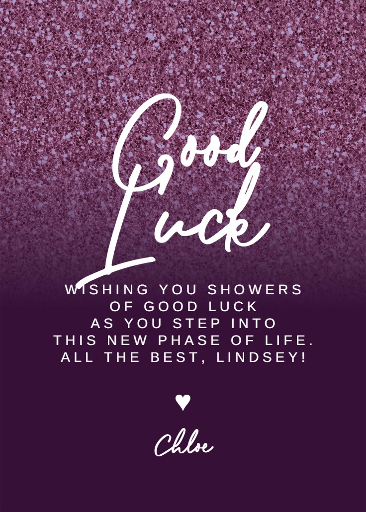 Sparkled - Good Luck Card (Free) | Greetings Island