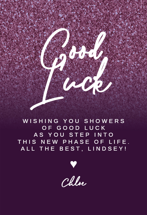 Sparkled Sky - Good Luck Card (Free) | Greetings Island