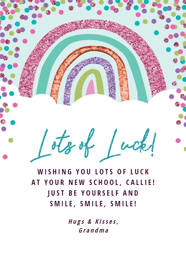 Sparkled Sky - Good Luck Card | Greetings Island