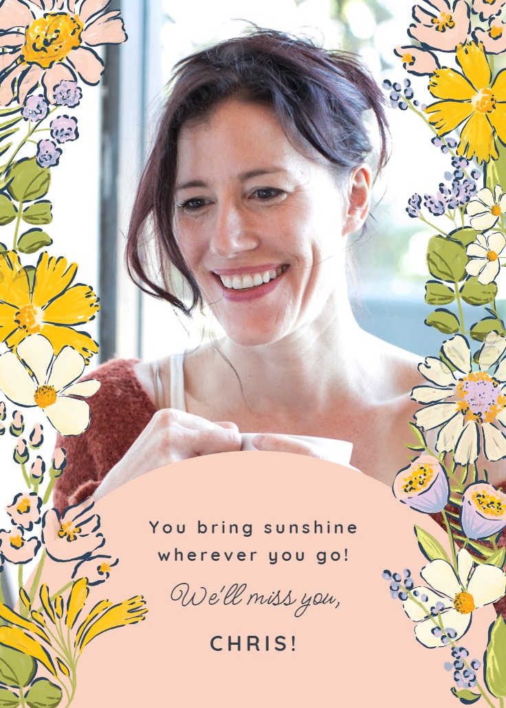Warm Florals - Farewell Card (Free) | Greetings Island