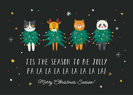 Animals Christmas Trees - Christmas Card (Free) | Greetings Island