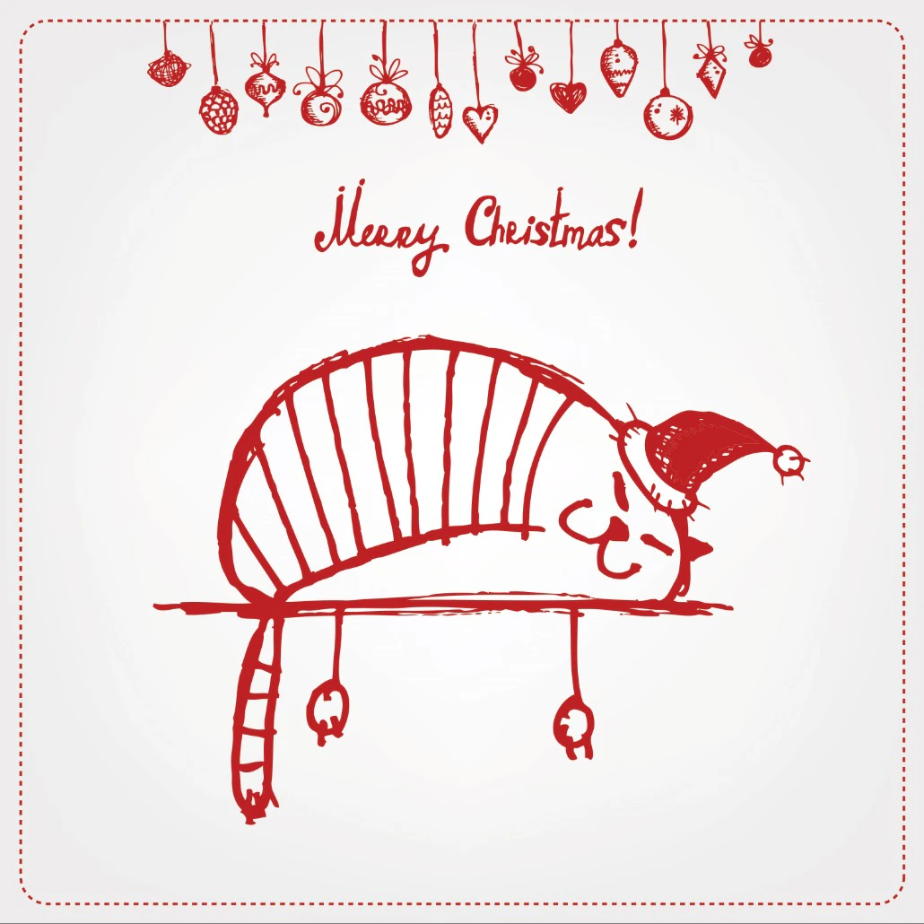 Cat’s Meow - Christmas Card (Free) | Greetings Island