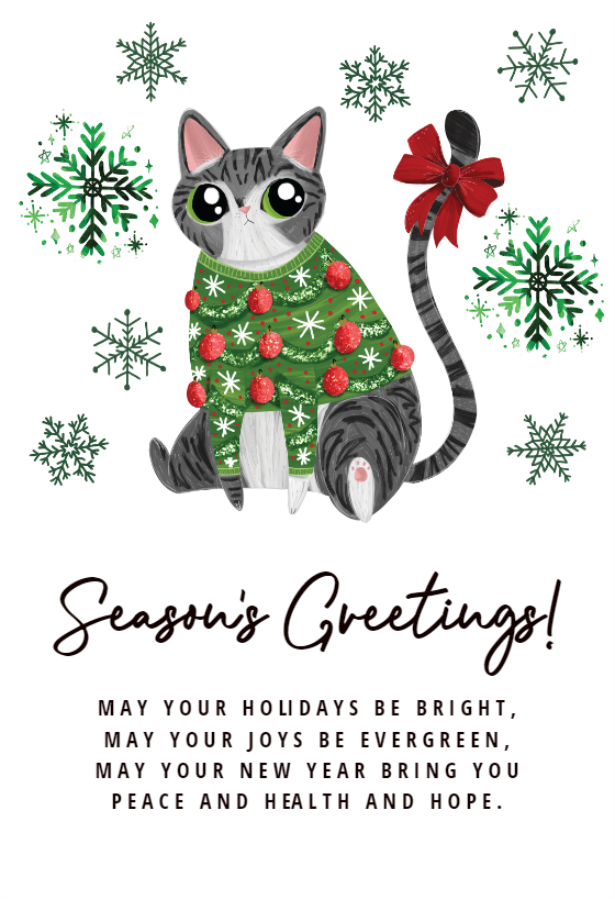 Cat Christmas - Christmas Card | Greetings Island