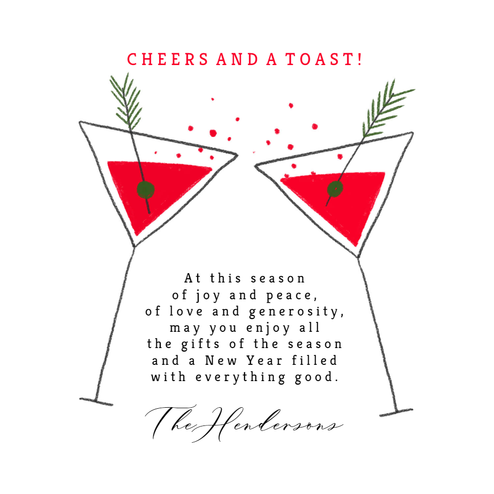 Christmas Toast - Christmas Card (Free) | Greetings Island