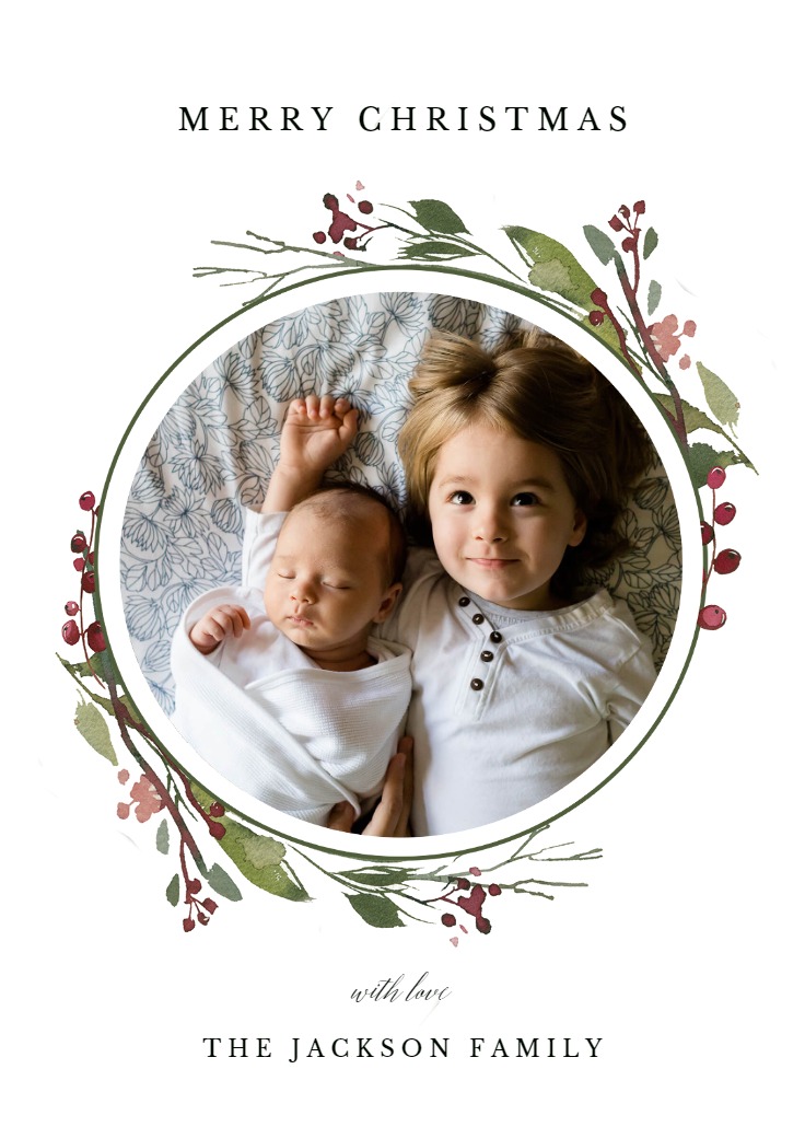 Circle Wreath - Christmas Card (Free) | Greetings Island