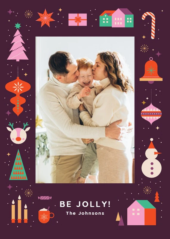 Decoration colorful frame - Christmas Card (Free) | Greetings Island