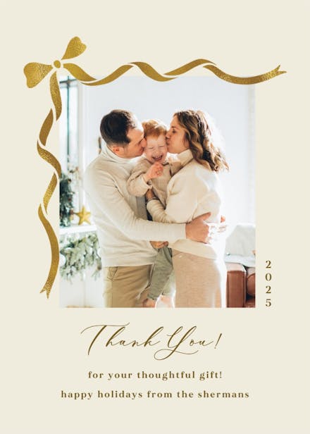 Elegant Ribbons - Christmas Card | Greetings Island