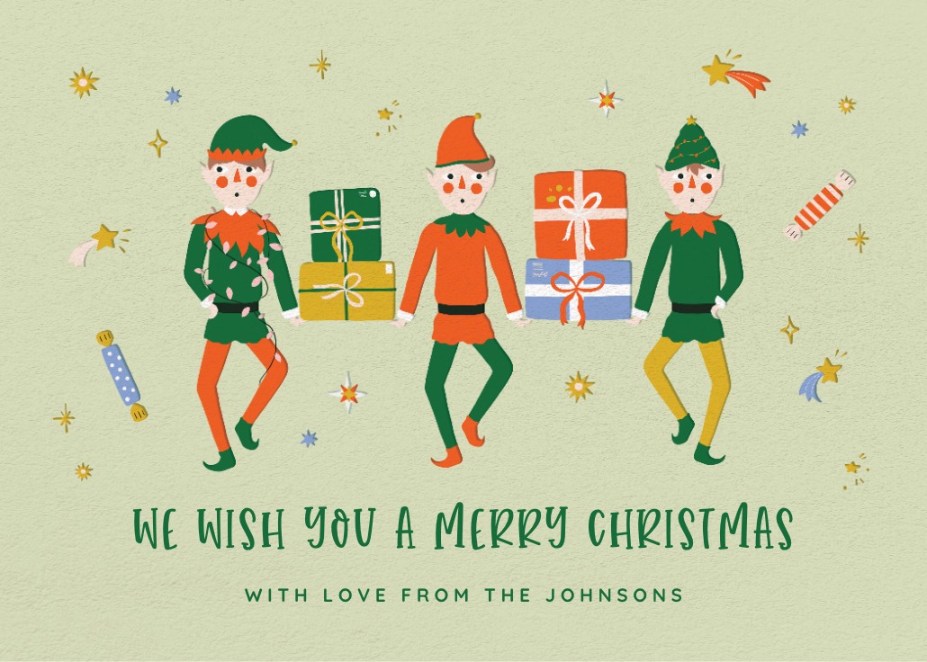Elf dance - Christmas Card (Free) | Greetings Island