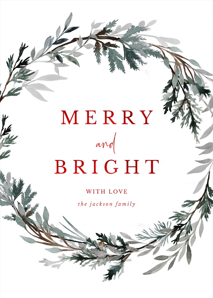 Frost bound Wreath - Christmas Card (Free) | Greetings Island